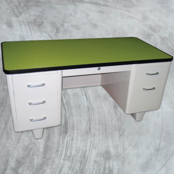 60" Allsteel Equipment Pontoon Leg Tanker Desk - Retro Office Inc