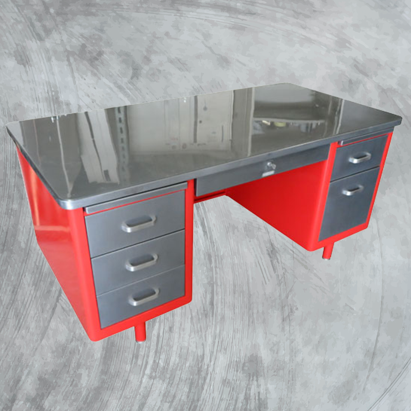 60" Mcdowell & Craig Tanker desk - Retro Office Inc
