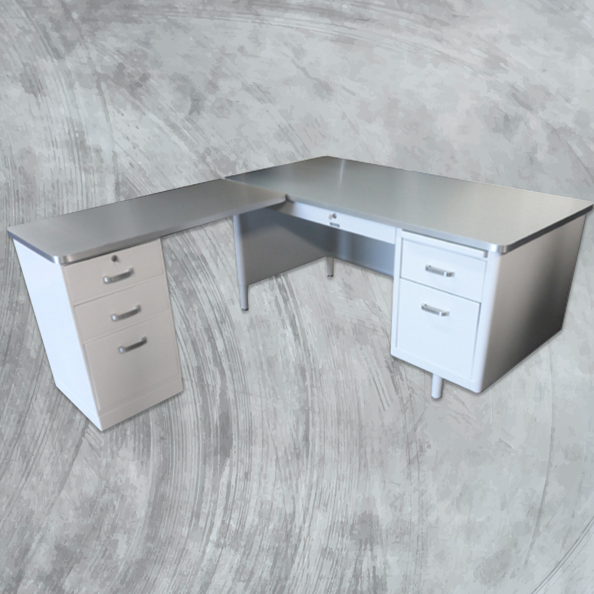 78" McDowell & Craig Tanker Desk With Return - Retro Office Inc