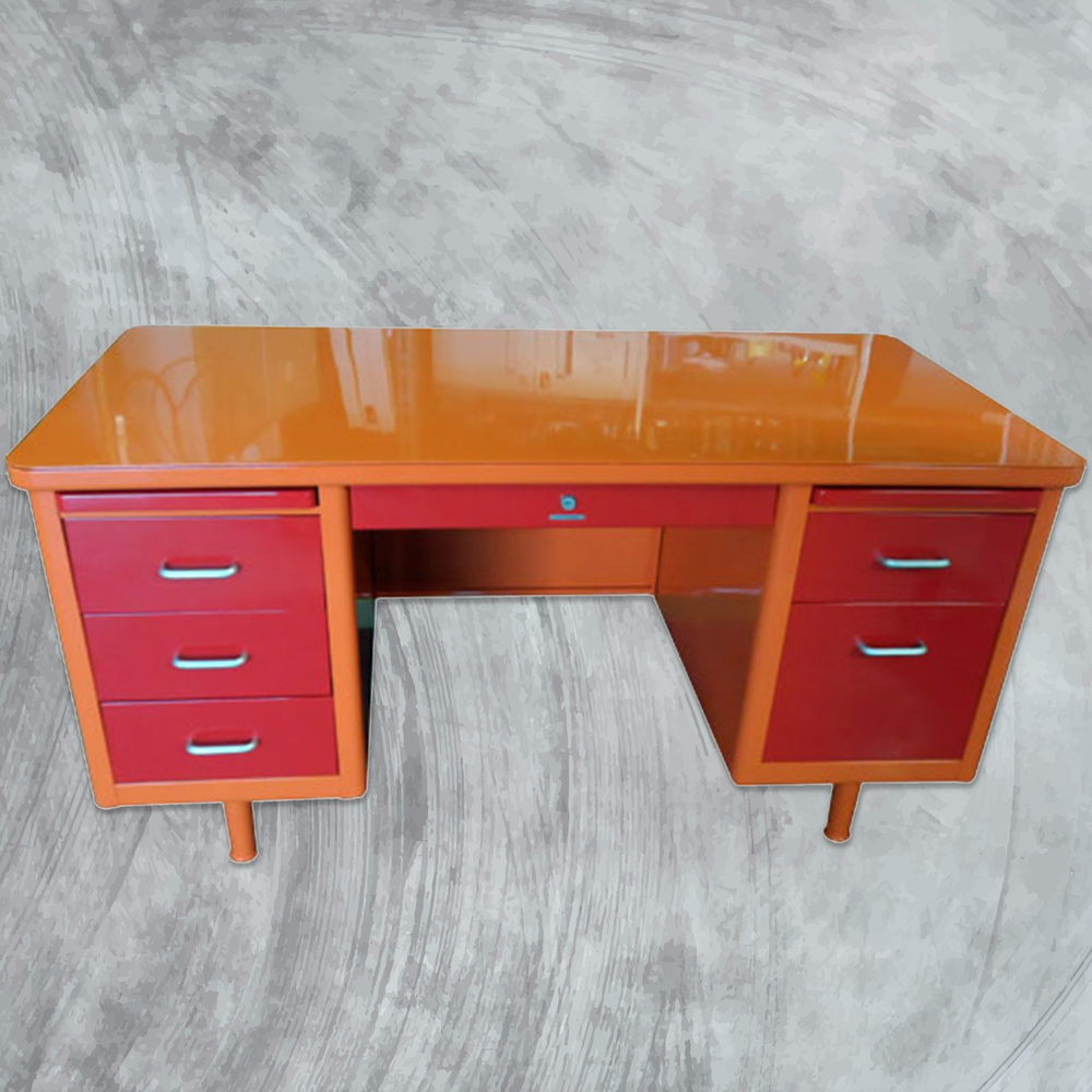 60" Steelcase Vintage Tanker Desk - Retro Office Inc