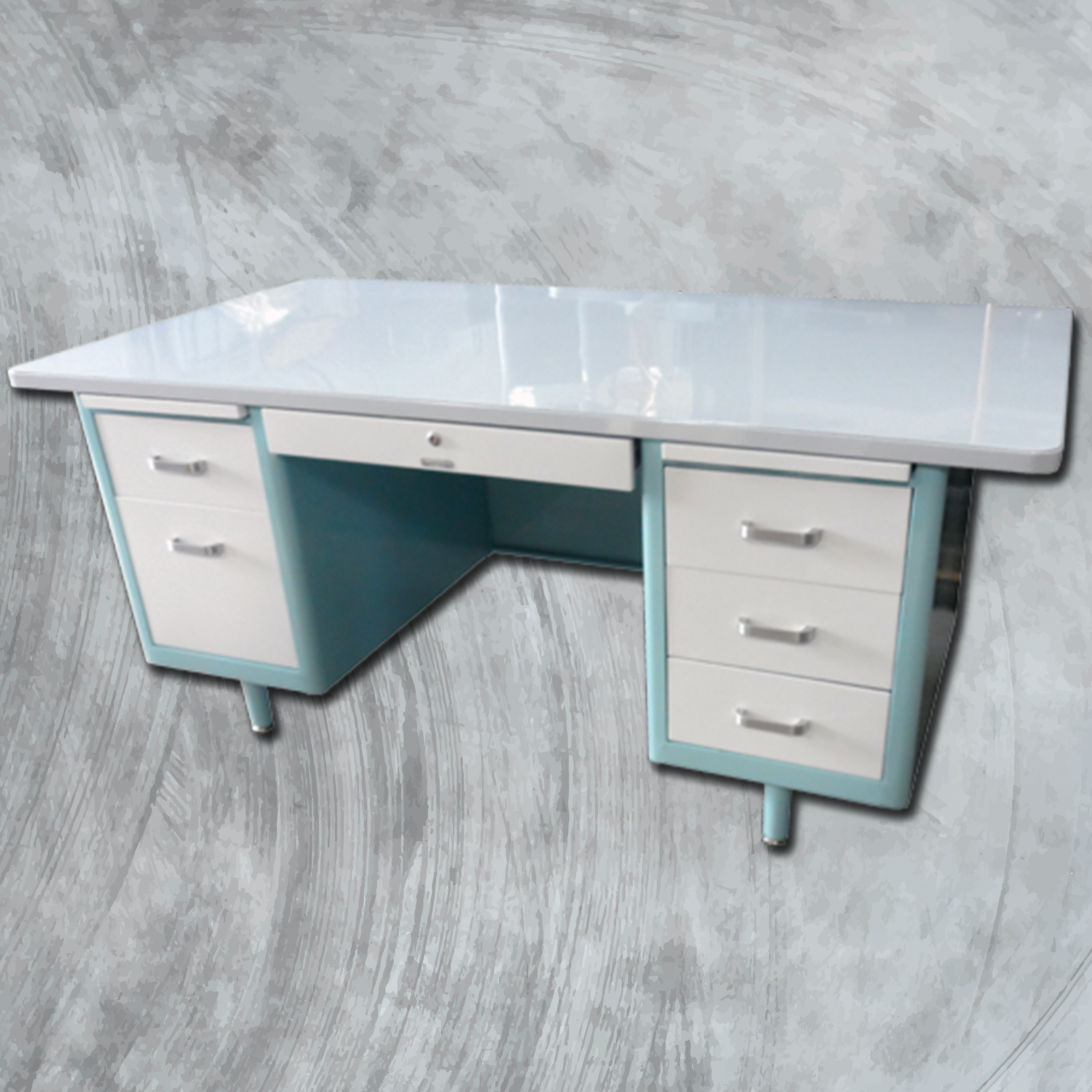 70" Steelcase Vintage Tanker Desk - Retro Office Inc