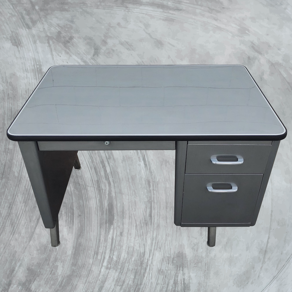 Allsteel Single Pedestal Tanker Desks - Retro Office Inc