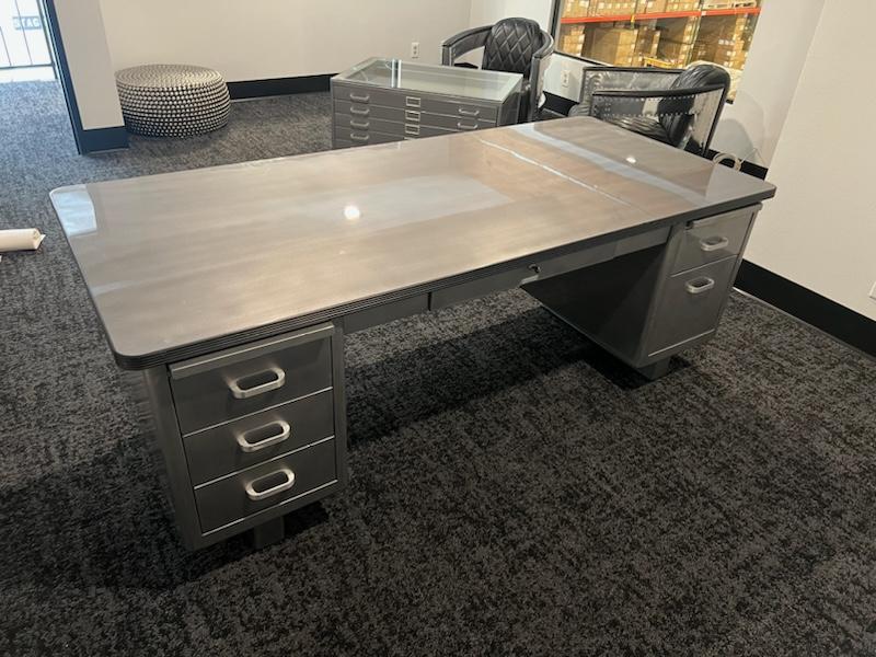 Retro Metal Desk And Chair