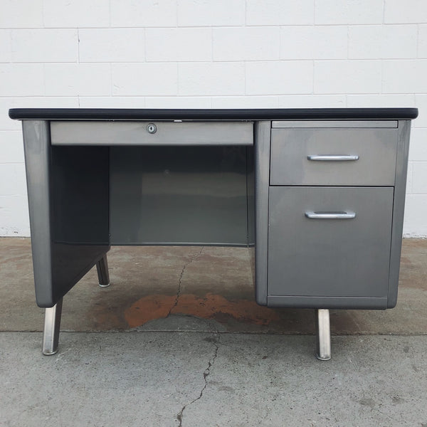 Allsteel Single Pedestal Tanker Desk - Retro Office Inc
