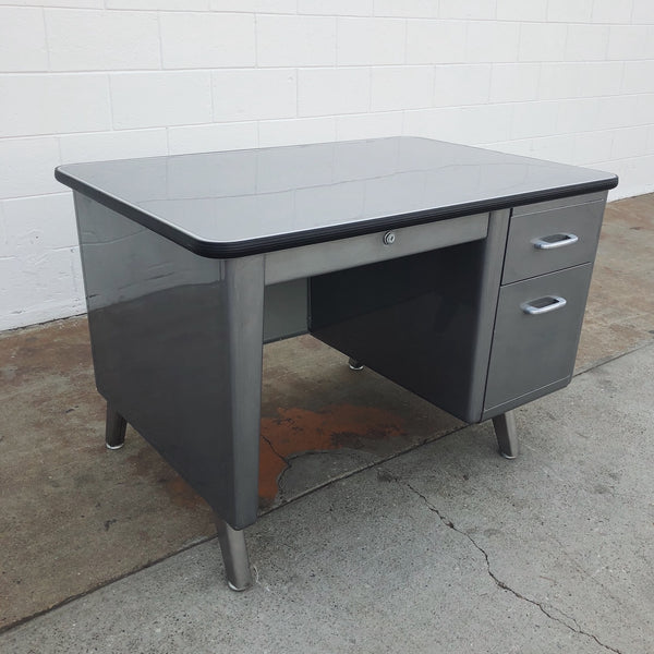 Allsteel Single Pedestal Tanker Desk - Retro Office Inc