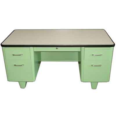 60" Allsteel Equipment Pontoon Leg Tanker Desk - Retro Office Inc