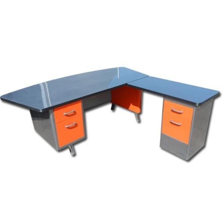 69" Allsteel Fan Top Tanker Desk With Return - Retro Office Inc