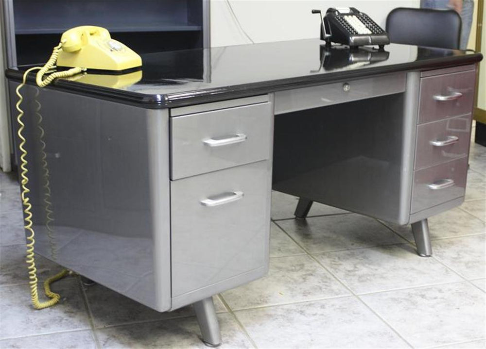 60" Allsteel Equipment Arch Leg Tanker Desk - Retro Office Inc
