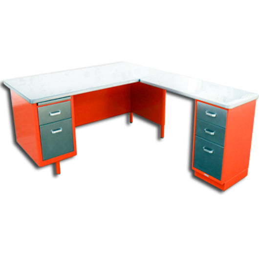 78" McDowell & Craig Tanker Desk With Return - Retro Office Inc