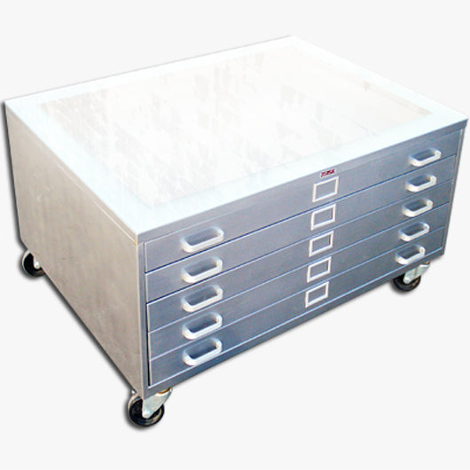 Medium Size Steel Flat File Coffee Table - Retro Office Inc