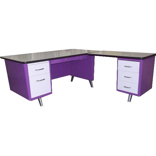 68" Allsteel Tanker Desk With Return - Retro Office Inc