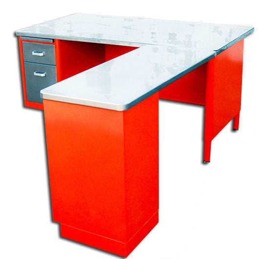 78" McDowell & Craig Tanker Desk With Return - Retro Office Inc