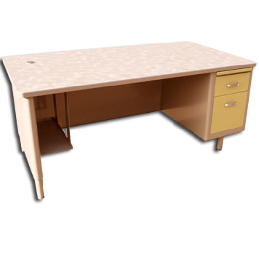 78" Oversized Single Pedestal Tanker Desks - Retro Office Inc