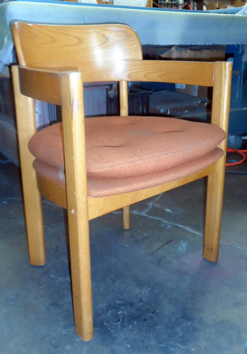Vintage Wood Round Back Chair - Retro Office Inc